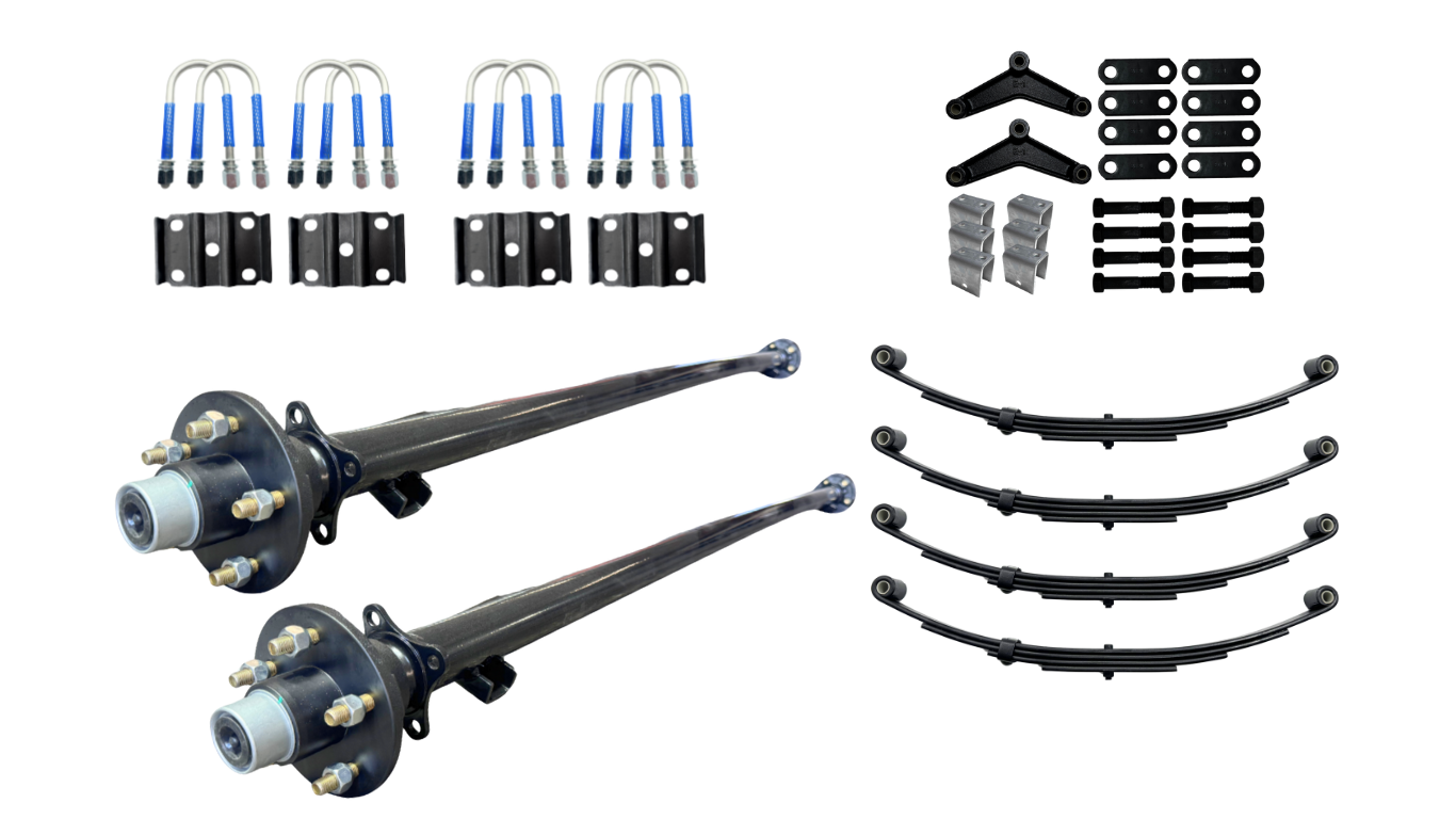 3.5k Tandem Axle Trailer Kit - 2 Idler Axles 5 Lug – Black Rock TPS ...